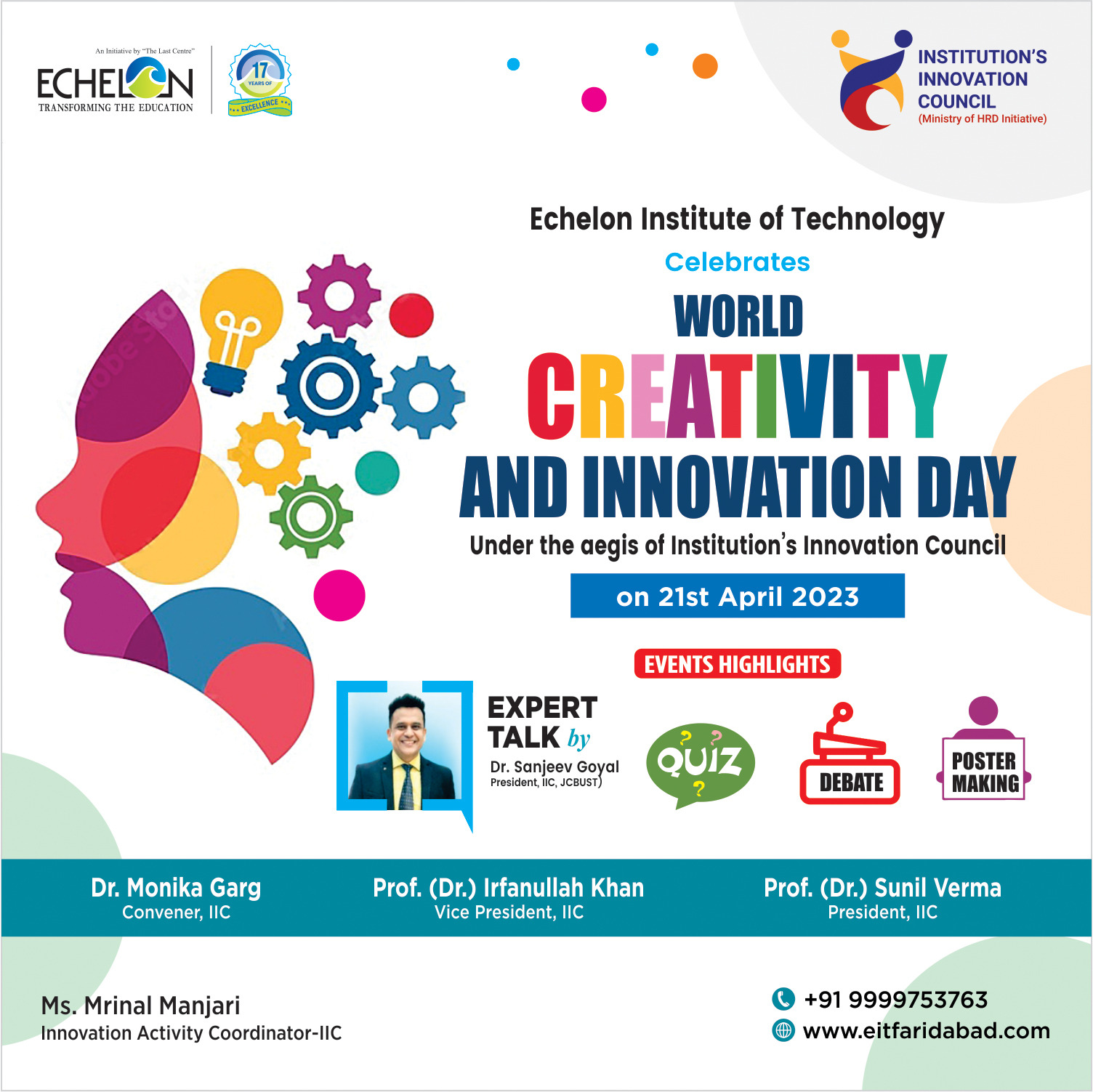 World Creativity and Innovation Day - Echelon Institute of Technology ...